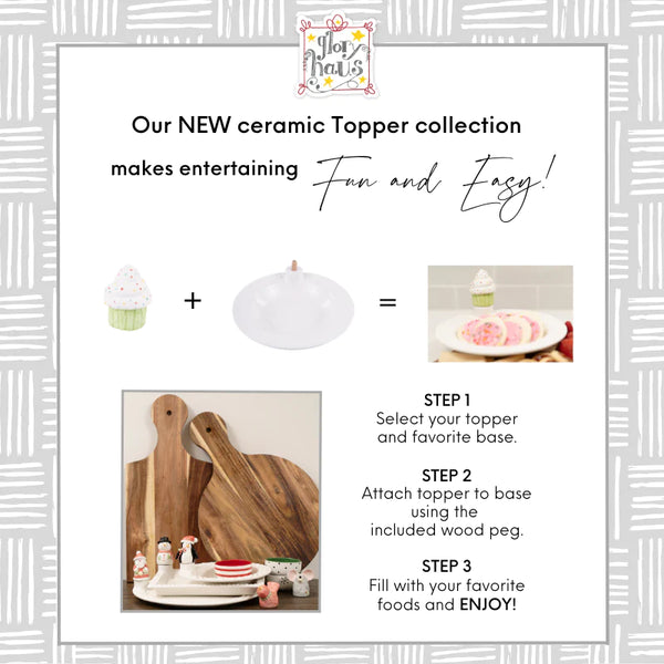 GLORY HAUS Floppy Ear Bunny Chartcuterie Board Topper – Raspberry Row