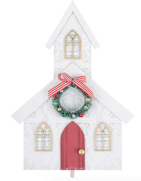 GLORY HAUS Christmas Church Topper – Raspberry Row